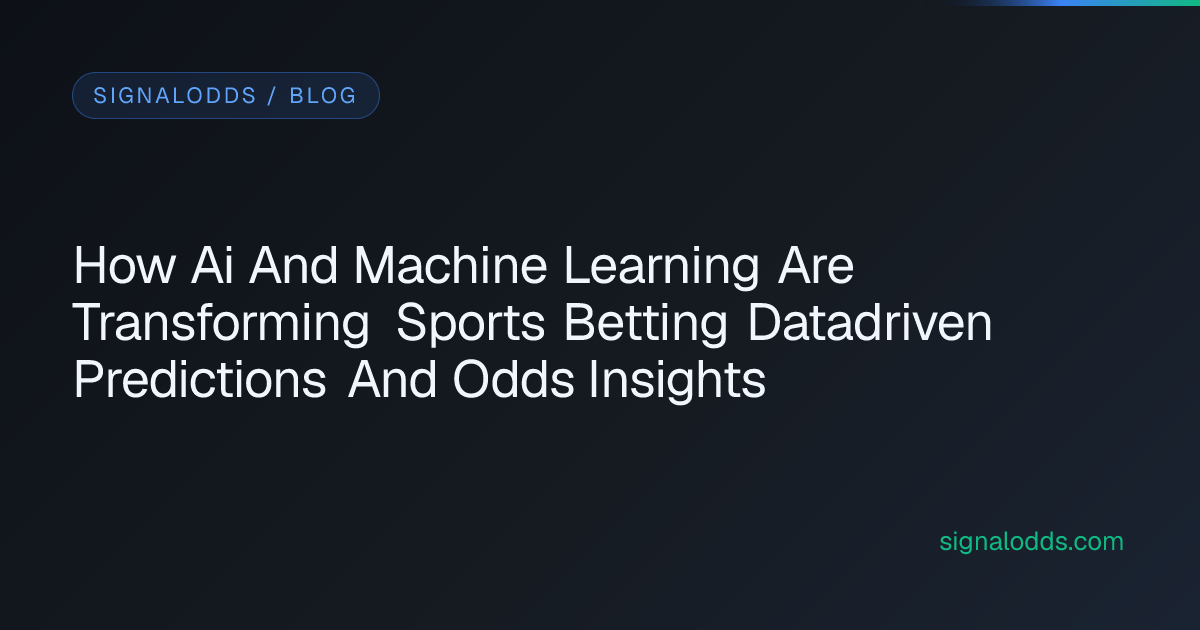 How AI Is Transforming Sports Betting [2026] | SignalOdds